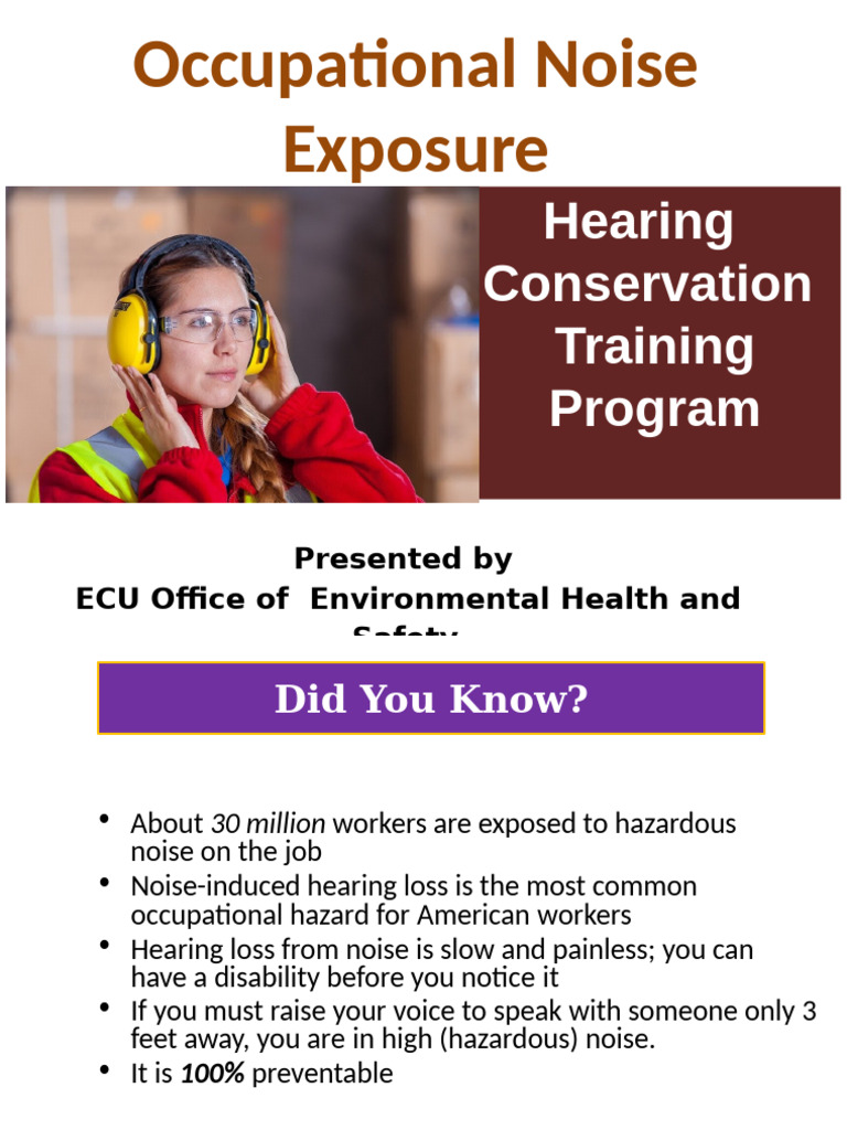 Hearing Conservation Training | PDF