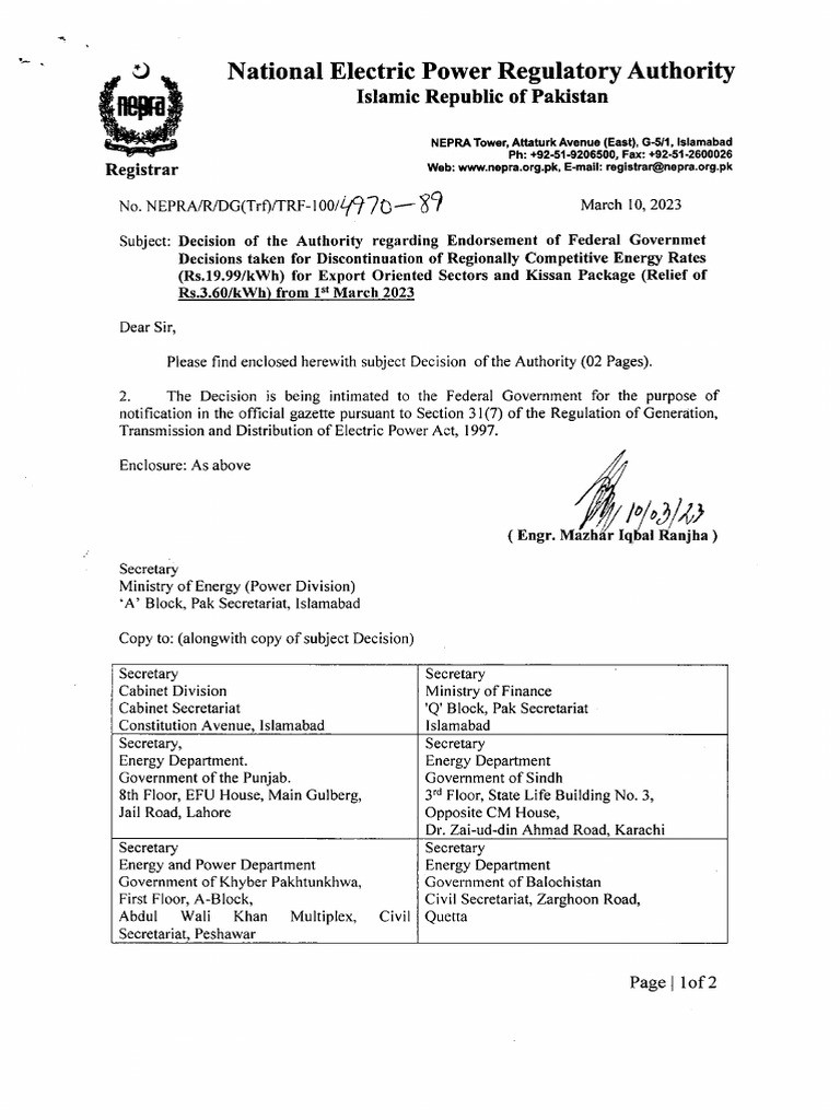 TRF-100 FG Kissan Package 01 March 2023 10-03-2023 4970-89 | PDF | Islamabad | Technology ...