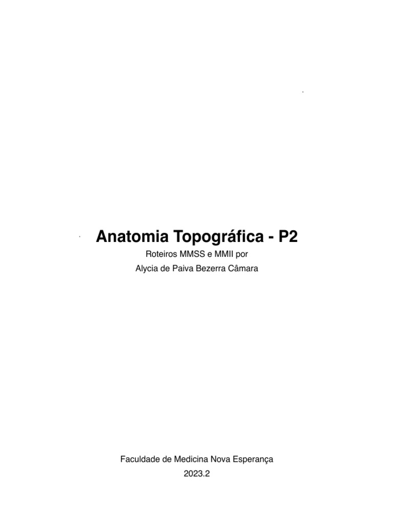 Anatomia Topográfica APBC 2 | PDF