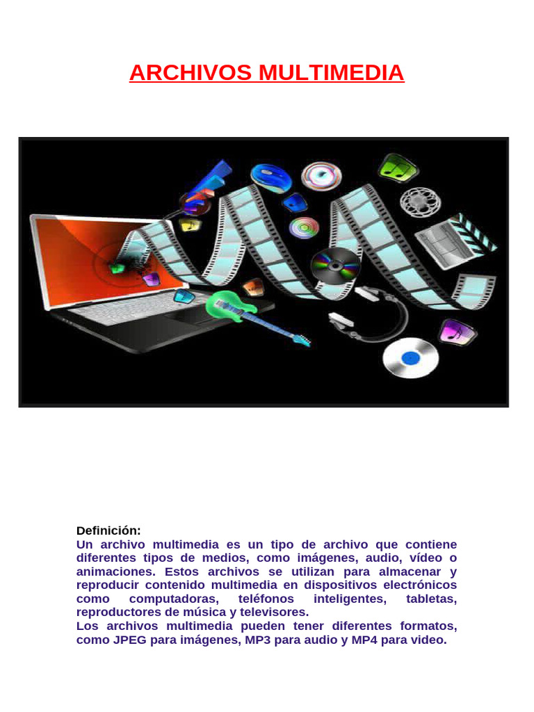 Definición y Tipos de Archivos Multimedia | PDF | Multimedia | Informática