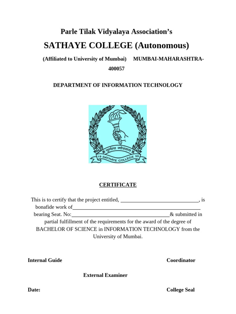 Project Certificate | PDF