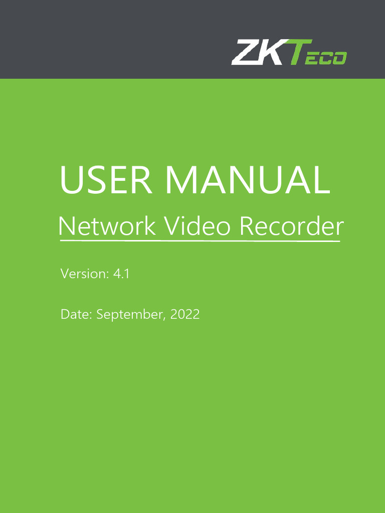 8000 Series Network Video Recorder User Manual - V4.1 - 20220923 | PDF
