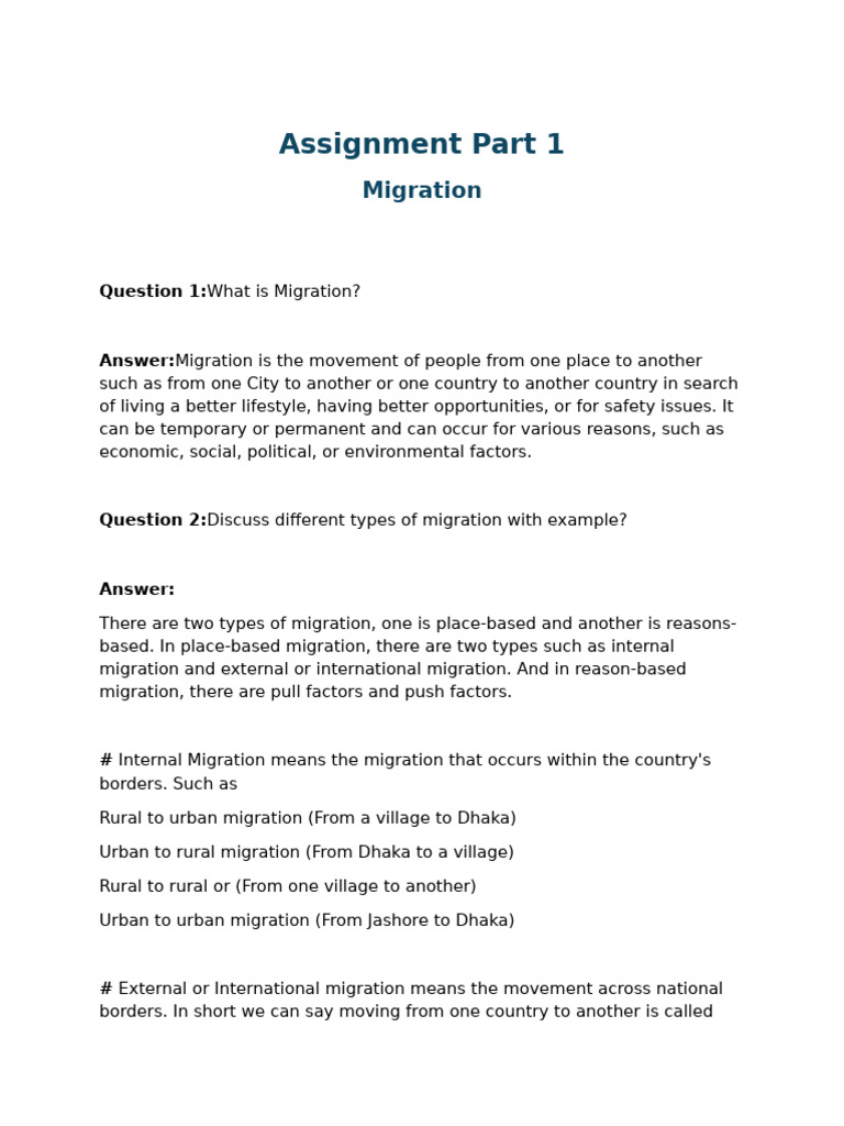 Assignment Part 1 | PDF