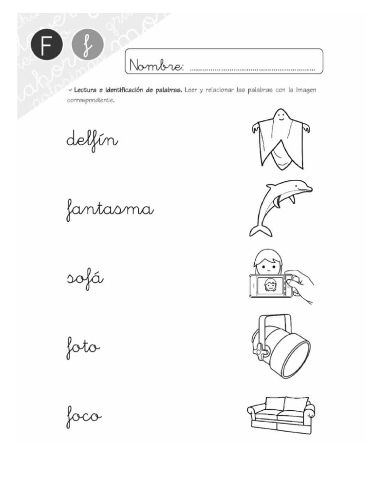 Letra F Actividades | PDF