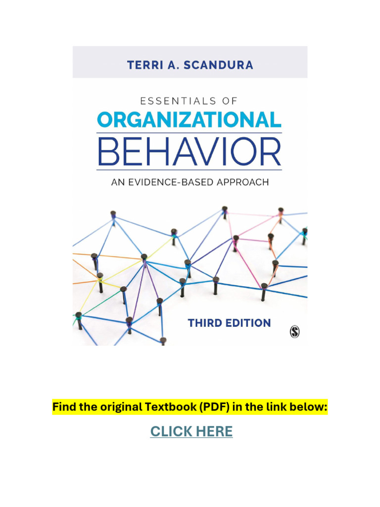 Essentials of Organizational Behavior An Evidence-Based Approach 3rd Edition | PDF | Leadership ...