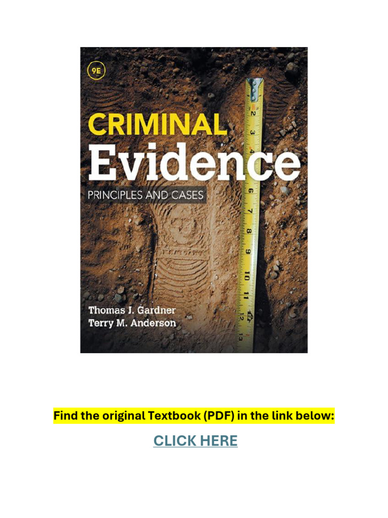 Criminal Evidence Principles and Cases 9th Edition | PDF | Exclusionary ...