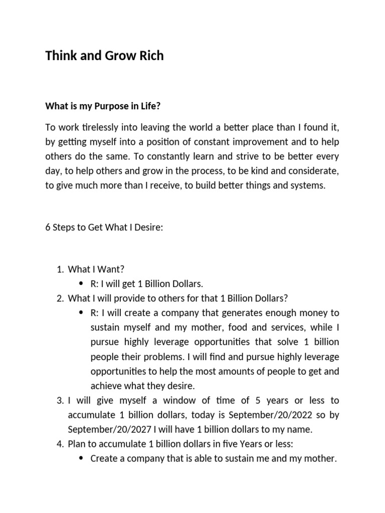 Think and Grow Rich | PDF