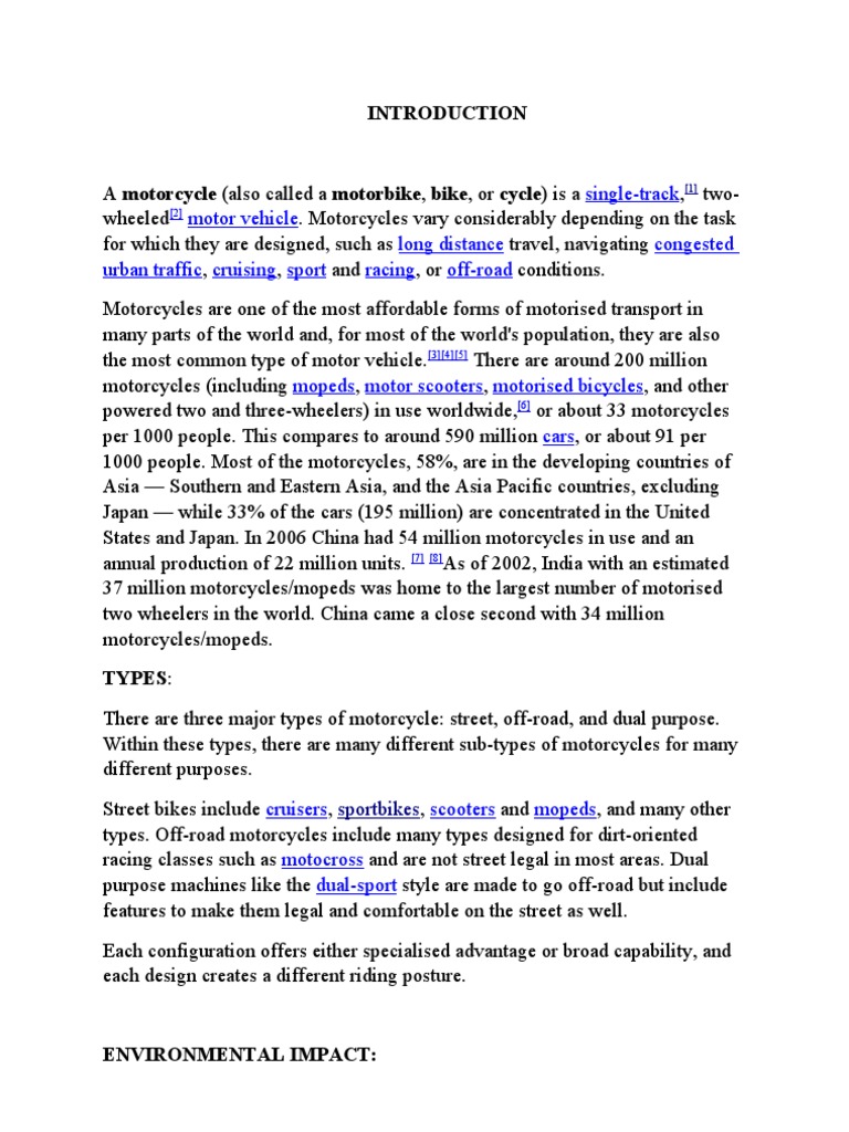 Single-Track Motor Vehicle Long Distance Congested Urban Traffic ...