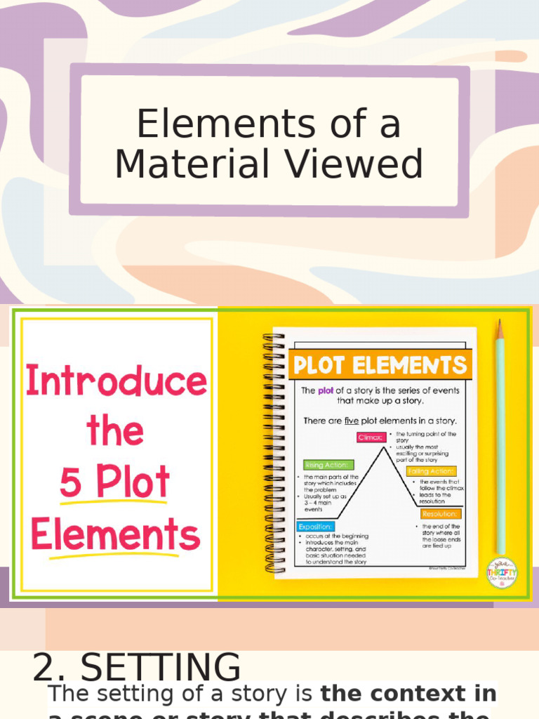 Q1 Elements of Material Viewed | PDF