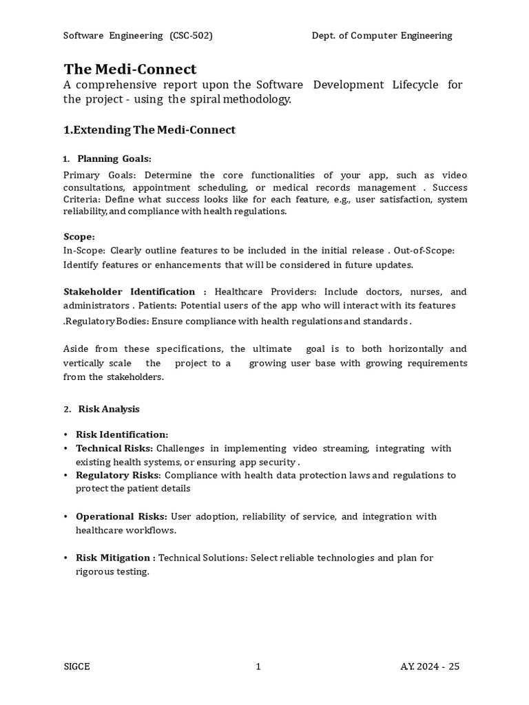 Medi connect spiral model case study | PDF