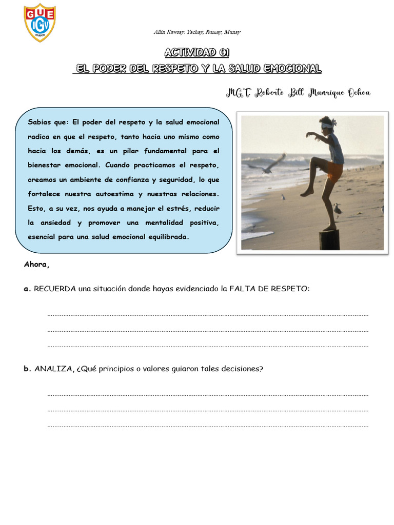 DPCC 4to U4 S001 | PDF | Las emociones | Relaciones personales, crianza y desarrollo personal