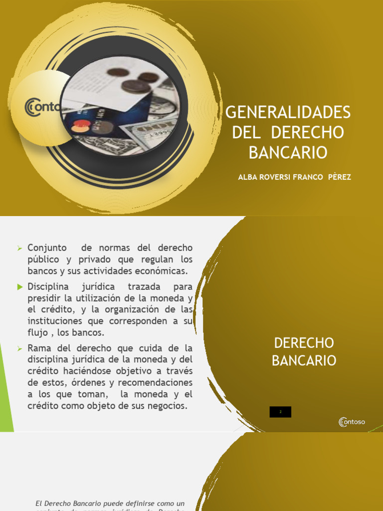 Generalidades Del Derecho Bancario | PDF