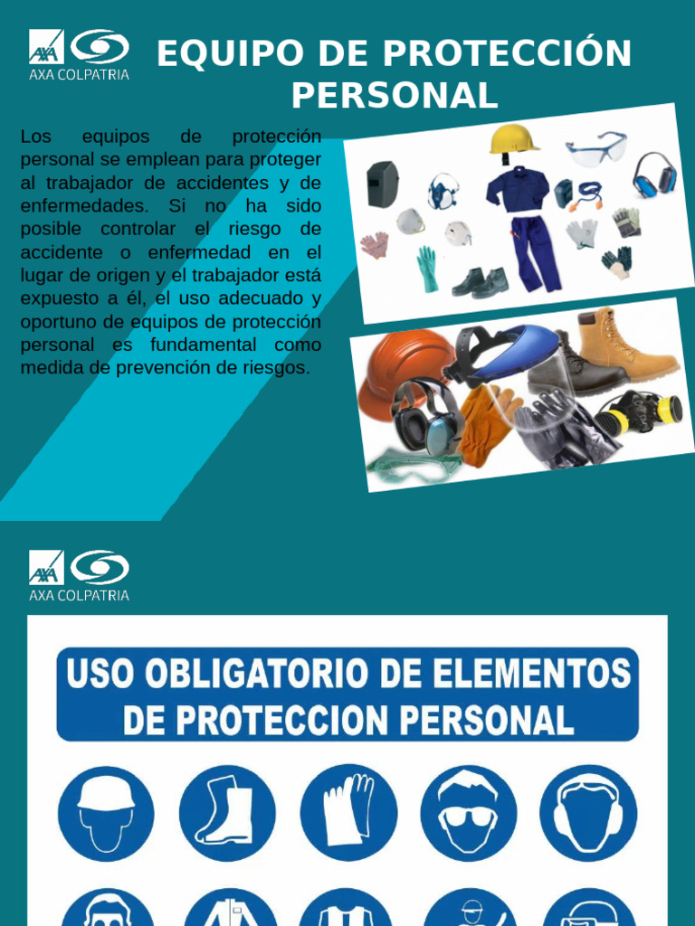 Capacitación en Uso y Mantenimiento de EPP - AXA COLPATRIA | PDF