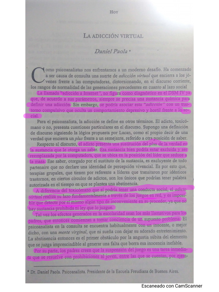 3 La Adicción Virtual. Daniel Paola | PDF