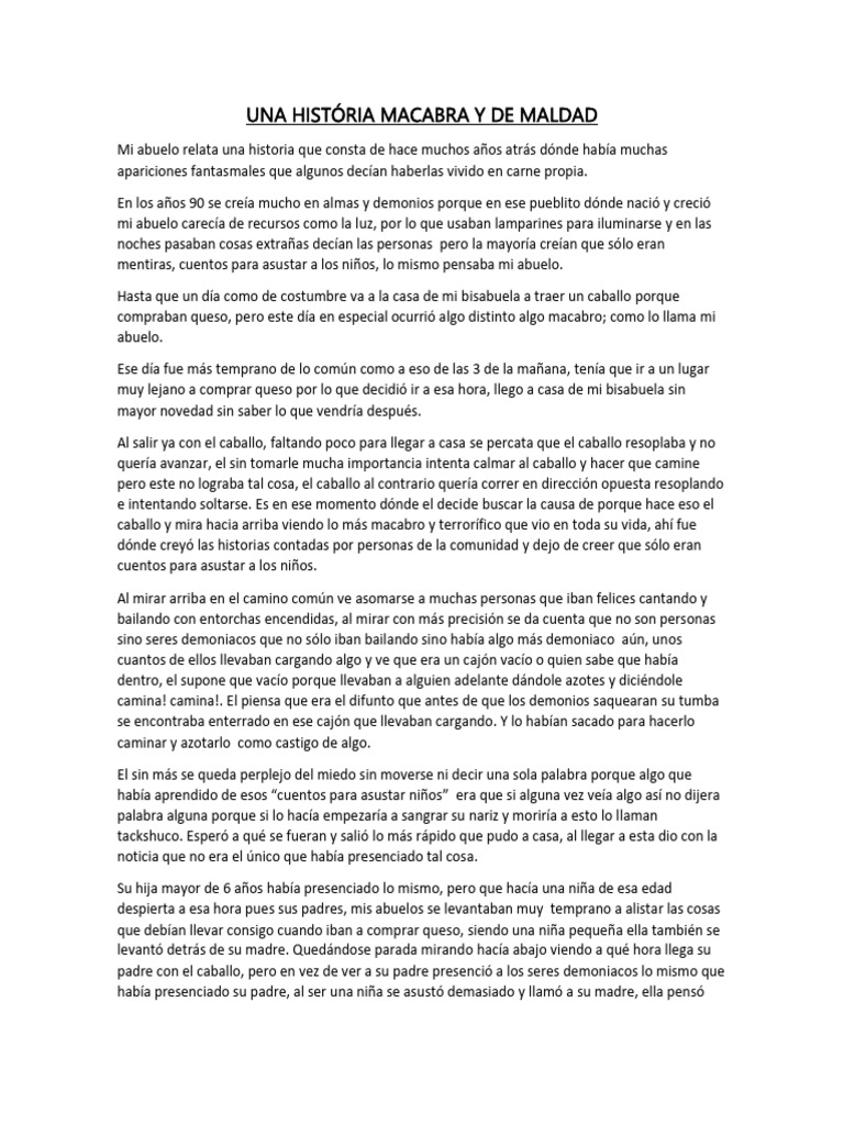 Historia Macabra | PDF