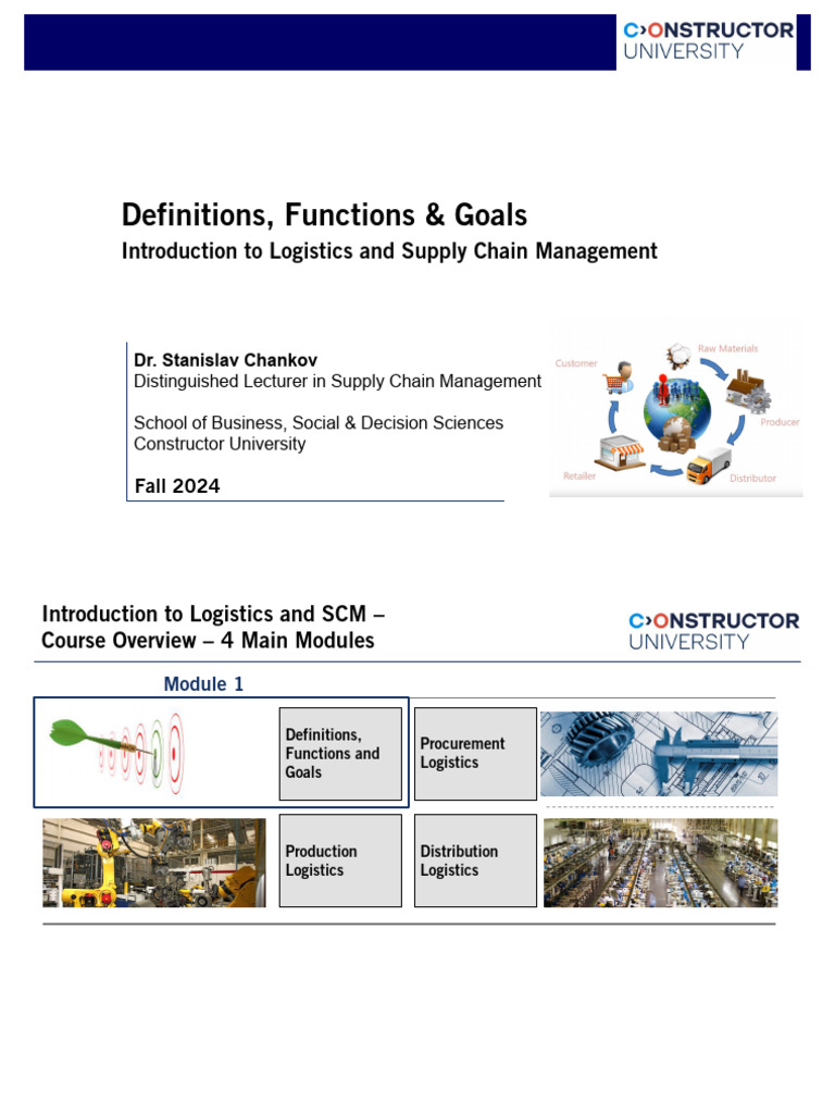 240905_01_ILSCM Introduction to Logistics and SCM (2) | PDF