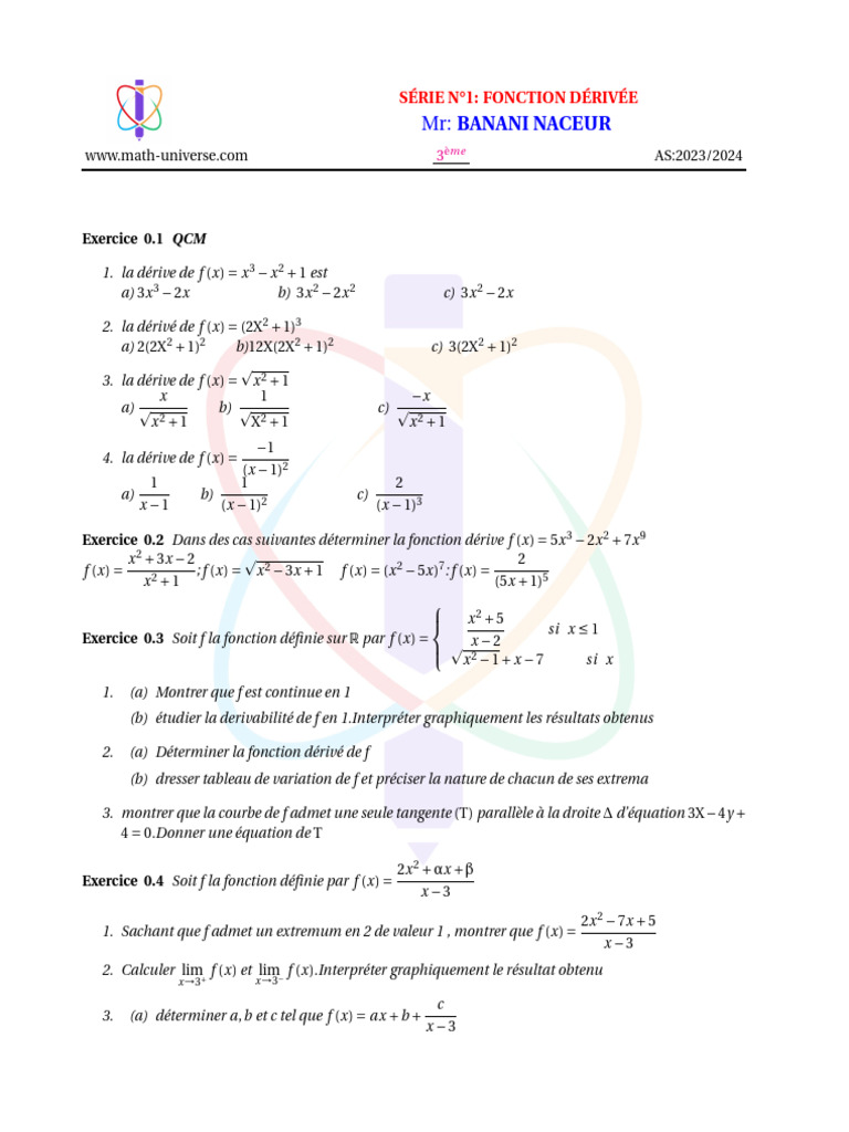 Fonction Derive | PDF