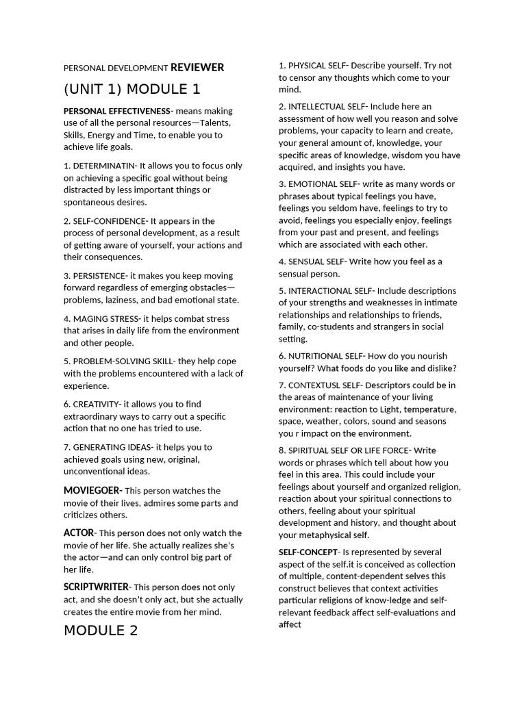 Perdev Reviewer | PDF