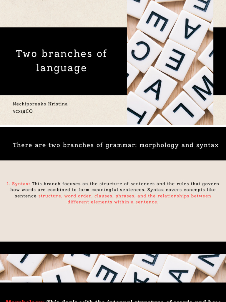 two branches of language | PDF
