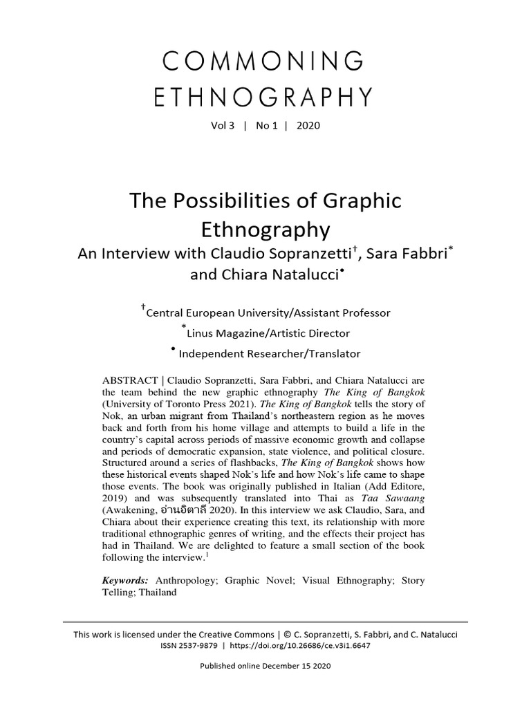 The Possibilities of Graphic Ethnography | PDF