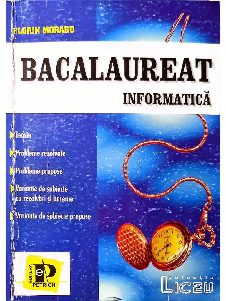 Florin Moraru - Bacalaureat La Informatica Pascal | PDF