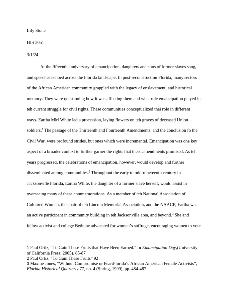 Lily Stone-Historical Context Essay | PDF