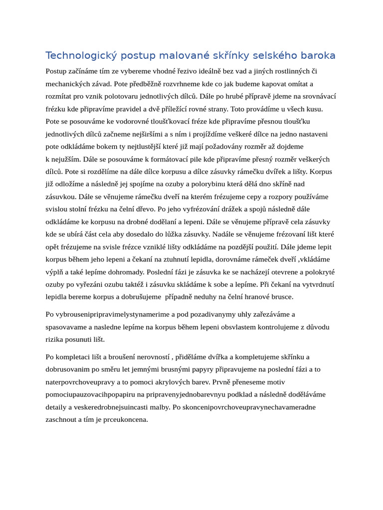 Technologicky Postup | PDF