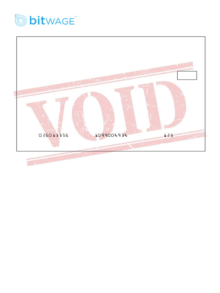Voided Check 1 | PDF