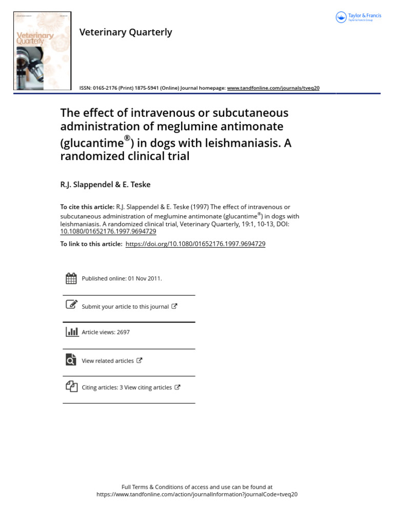 The Effect of Intravenous or Subcutaneous Administration of Meglumine ...