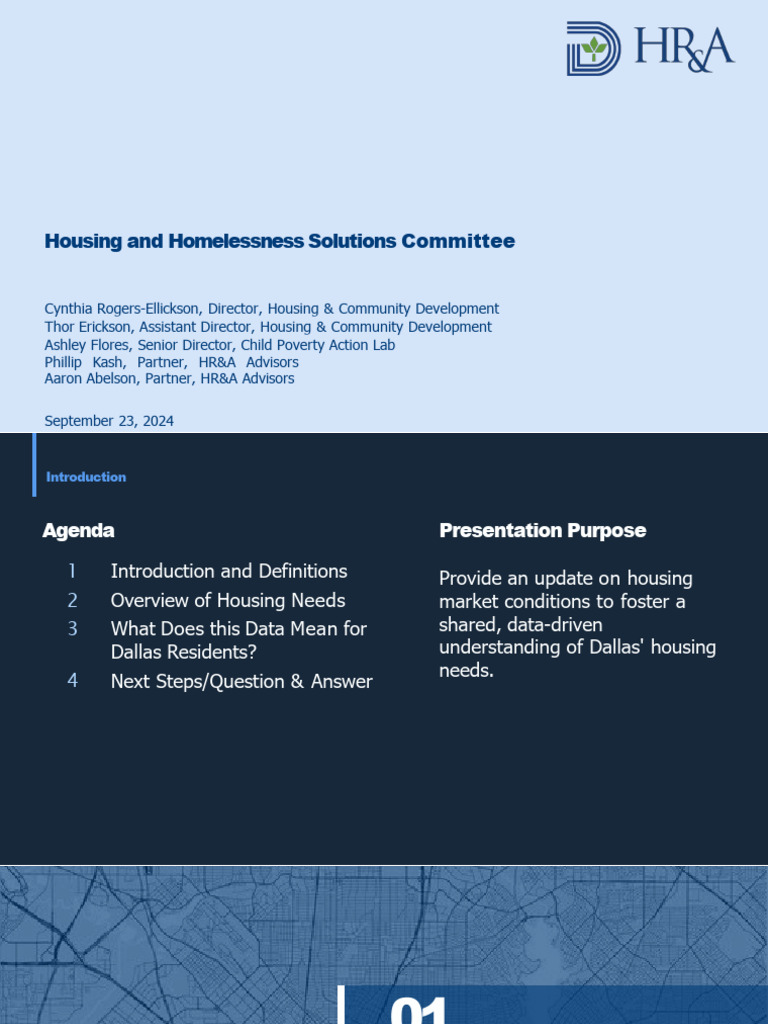 Dallas Housing Needs Assessment 2024 | PDF | Affordable Housing ...