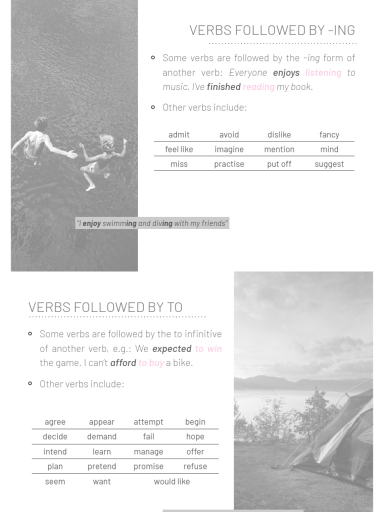 verb patterns B1 | PDF