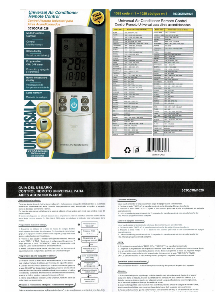 Aire Control Romoto Universal | PDF