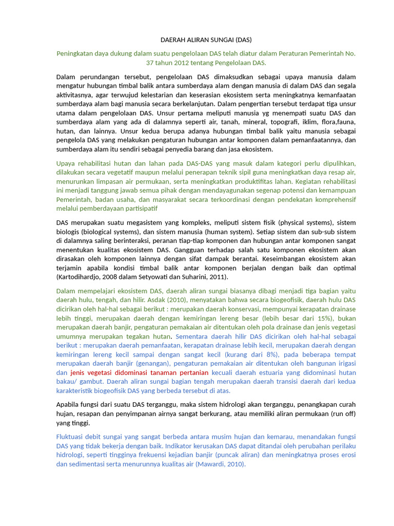 Daerah Aliran Sungai Pdf