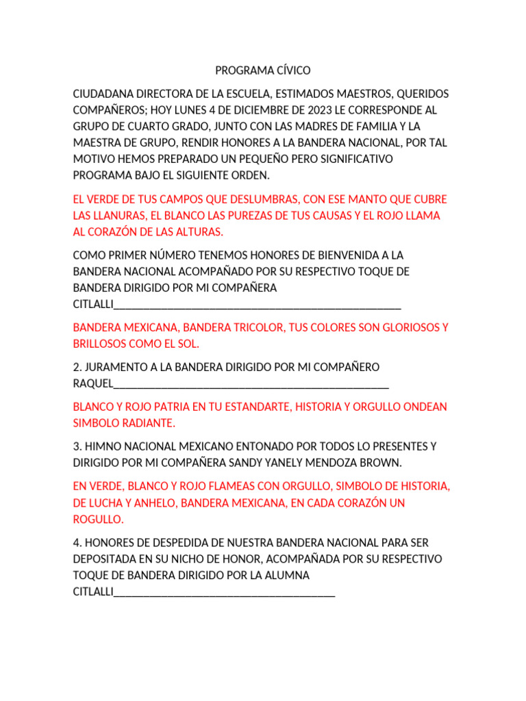 Programa Cívico Naciones Unidas | PDF