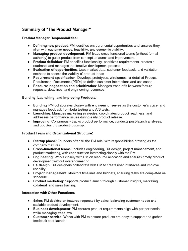 The Product Manager | PDF