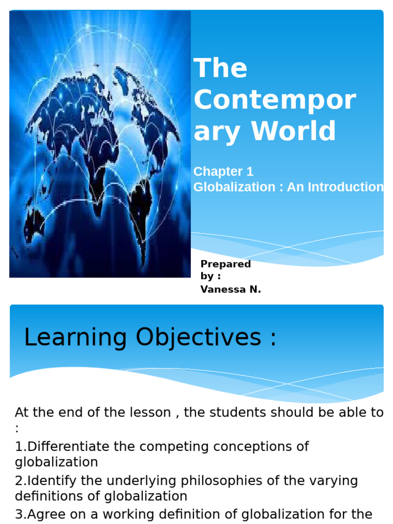 The Contemporary World-Chapter 1 | PDF | Globalization | Trade