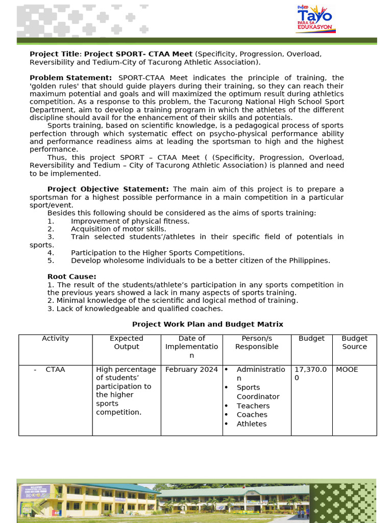 CTAA Project Work Plan and Budget | PDF