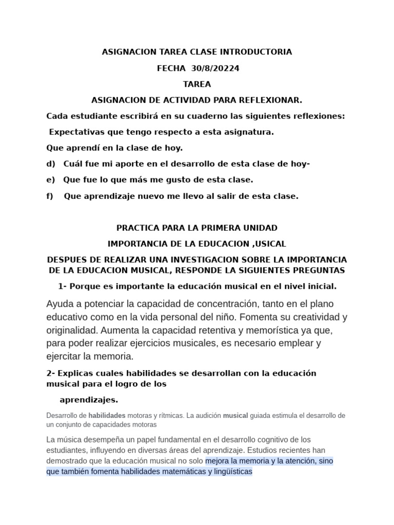 Clase 1 de Musica 2 | PDF