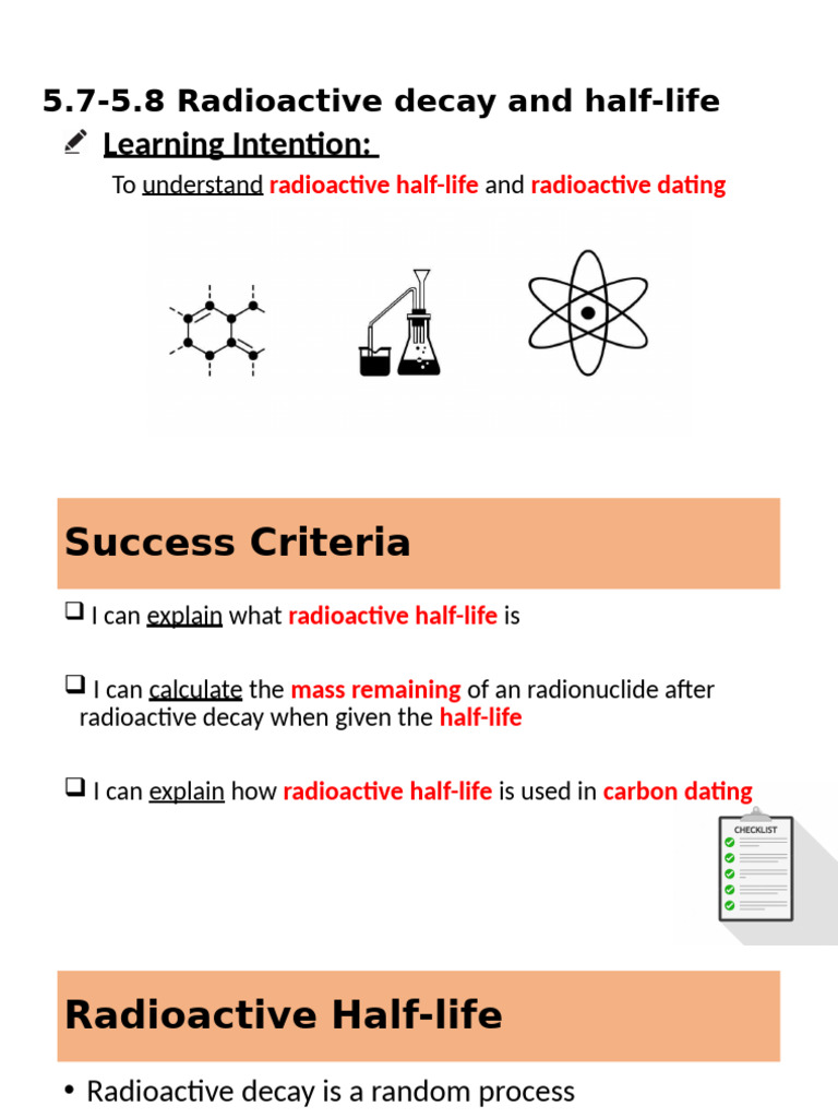 5.7-5.8 Half Life | PDF