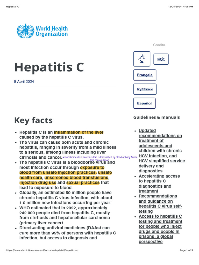 Hepatitis C | PDF