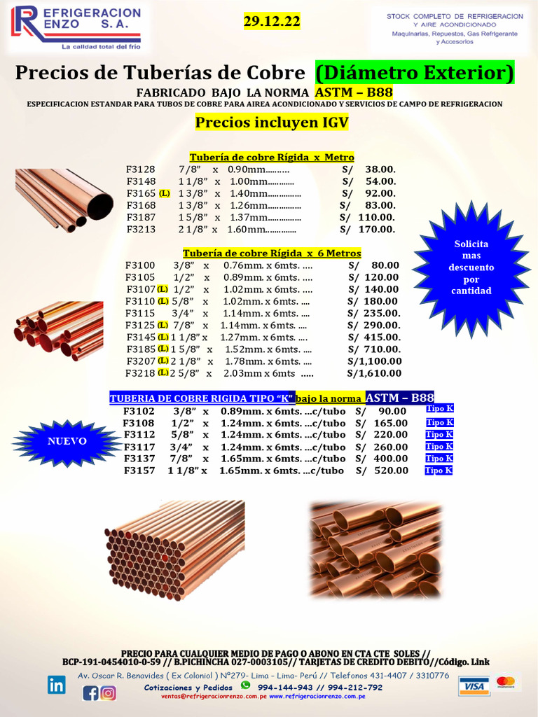 Tuberia De Cobre Rigida 29 12 22 1 Pdf