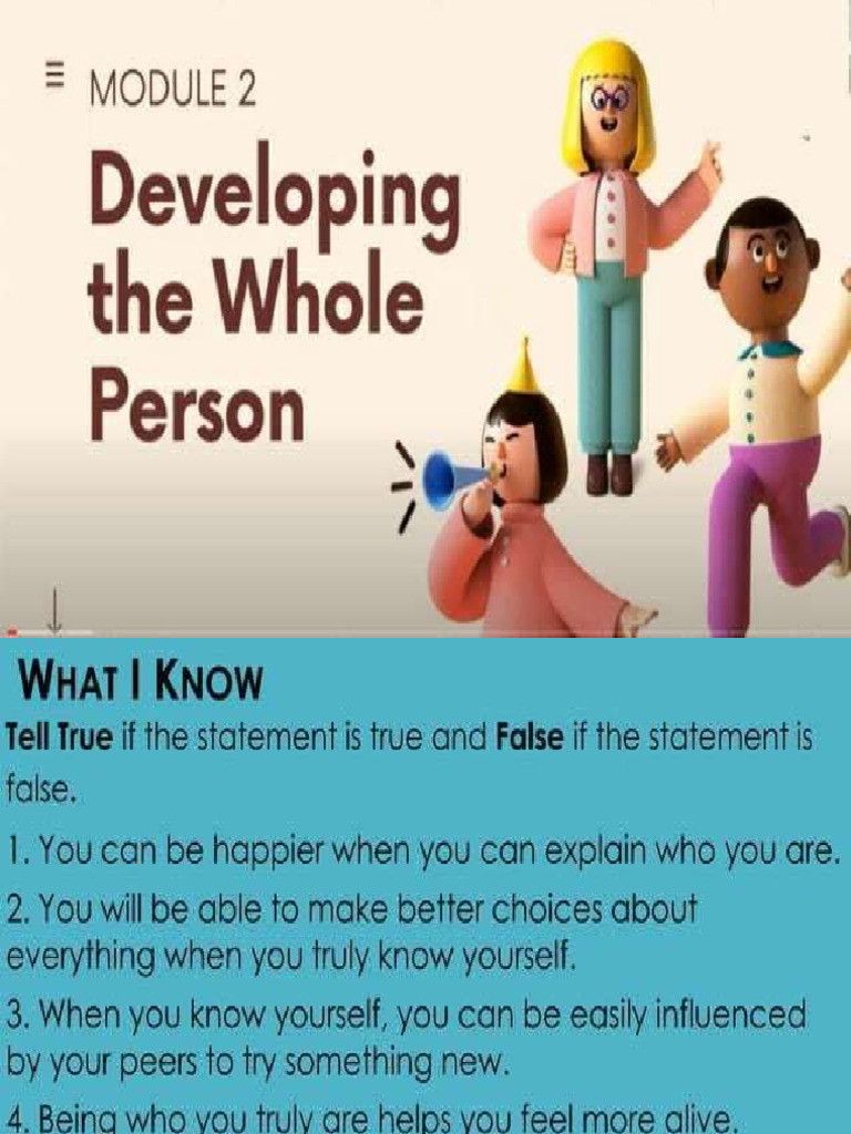 Developing The Whole Person | PDF