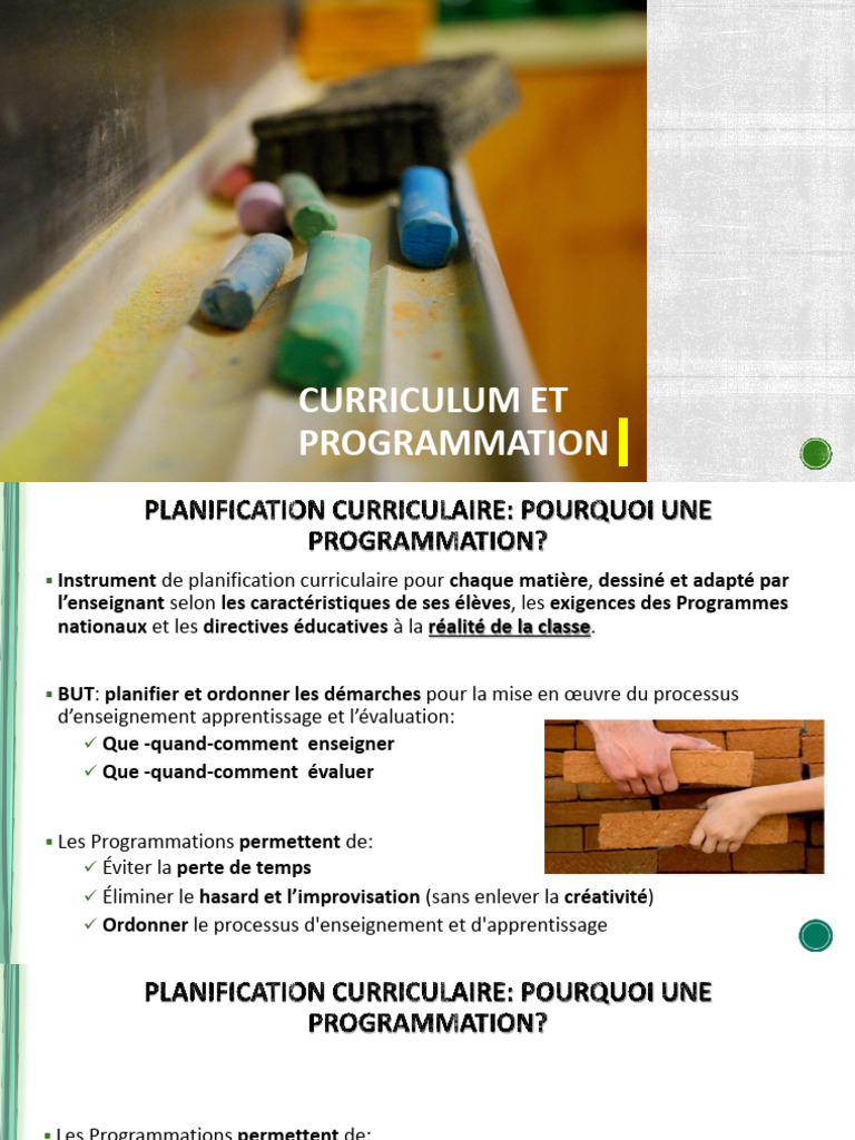 Curriculum Et Programmation | PDF