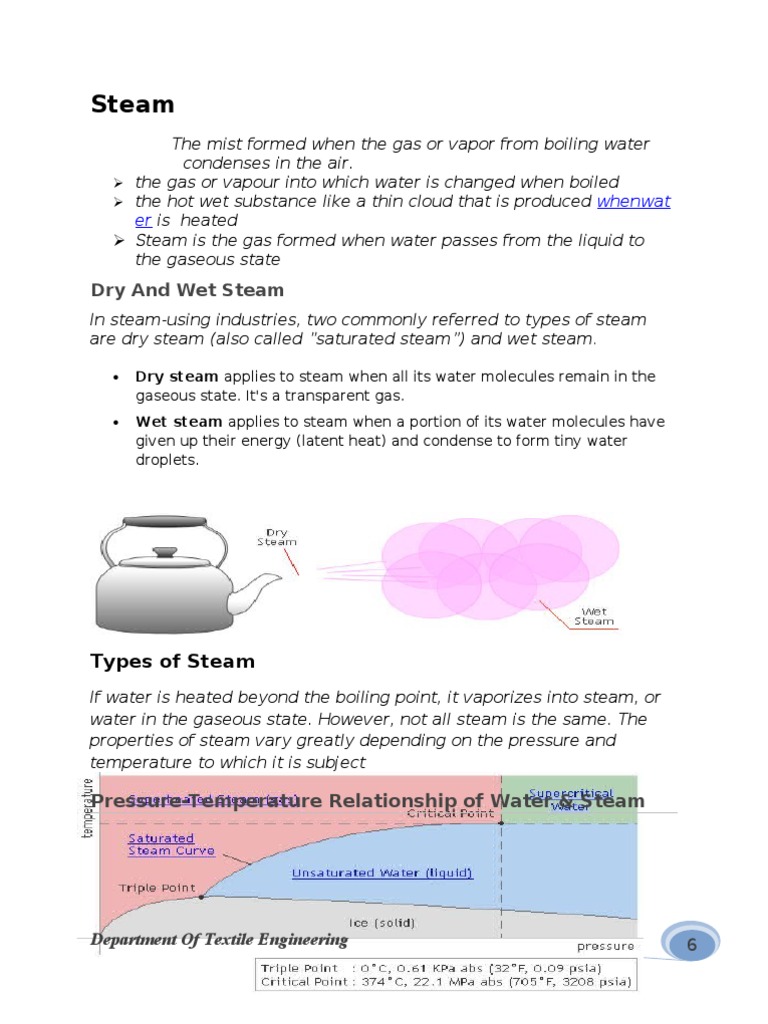 Steam: Dry and Wet Steam | PDF | Steam | Boiler