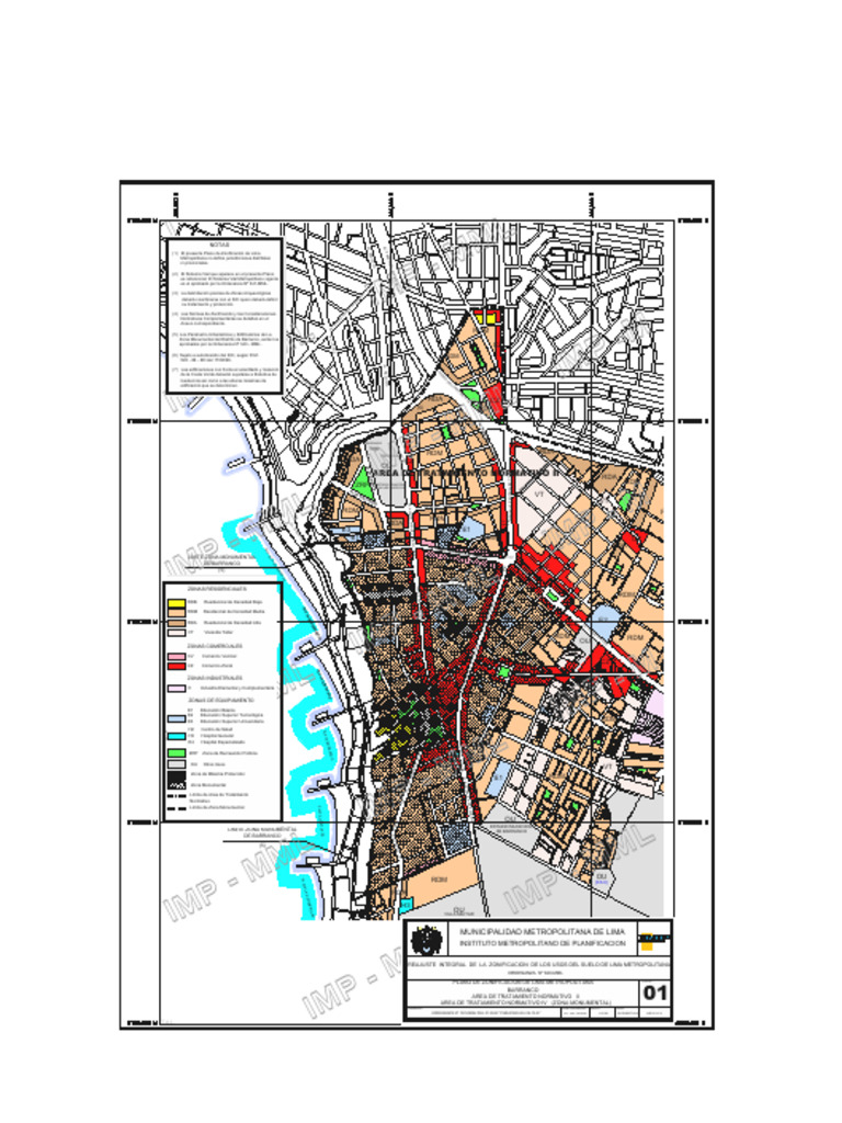 PLANO DE ZONIFICACION Barranco | PDF