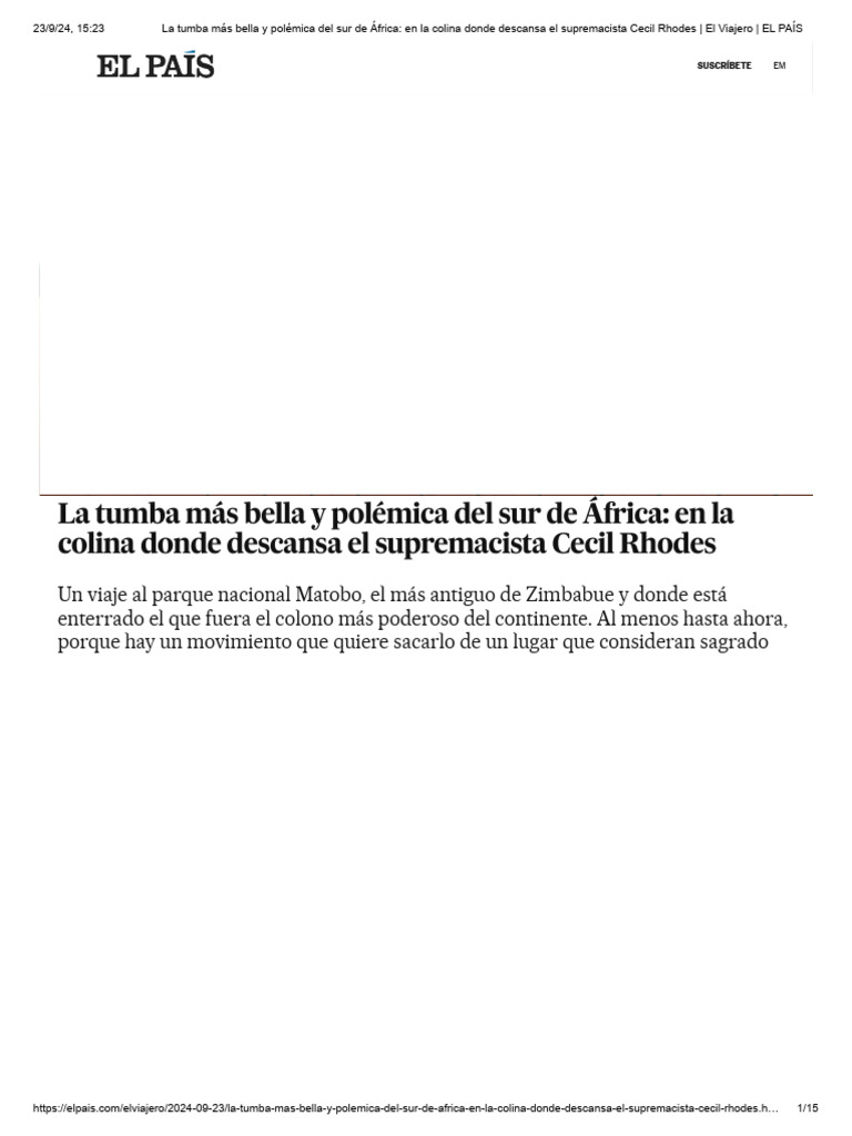 La Tumba Más Bella y Polémica Del Sur de África - en La Colina Donde ...