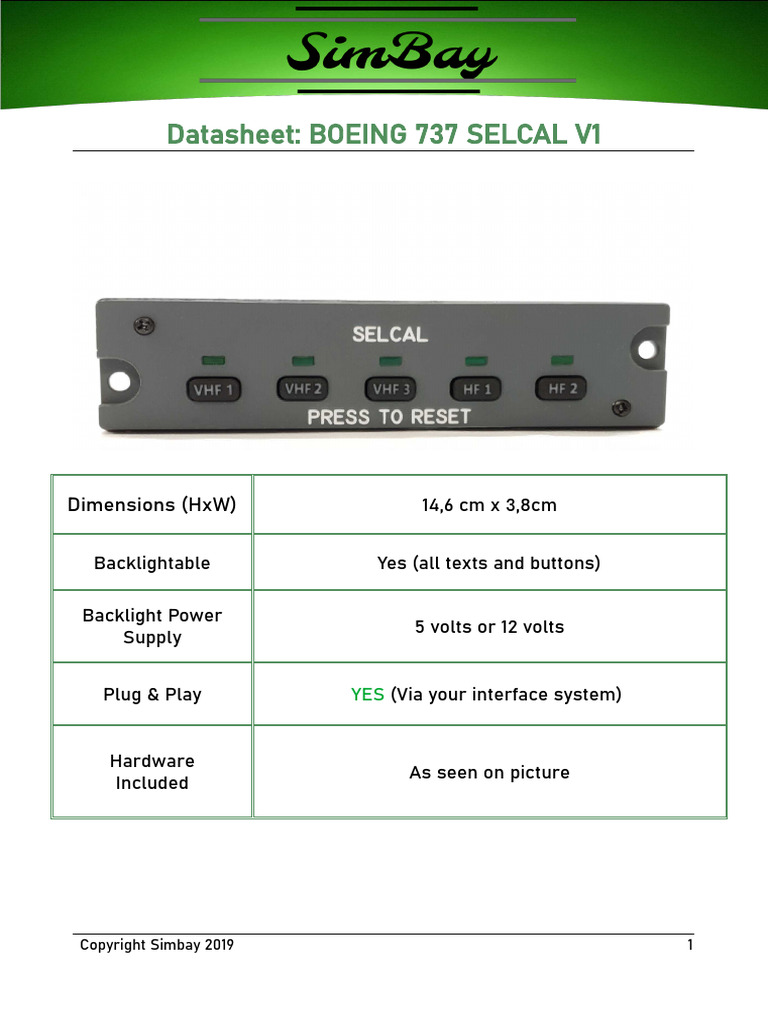 Boeing 737 SELCAL V1 | PDF