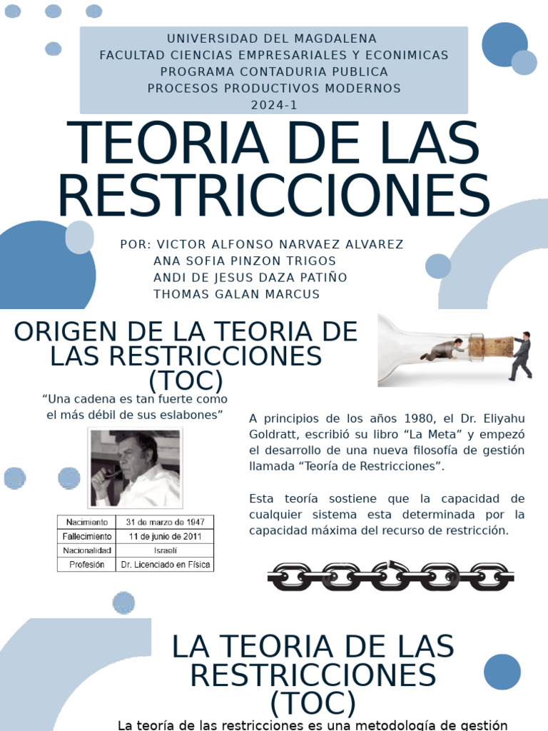 Teoria de Las Restricciones | PDF | Mercado (economía) | Oferta (economía)