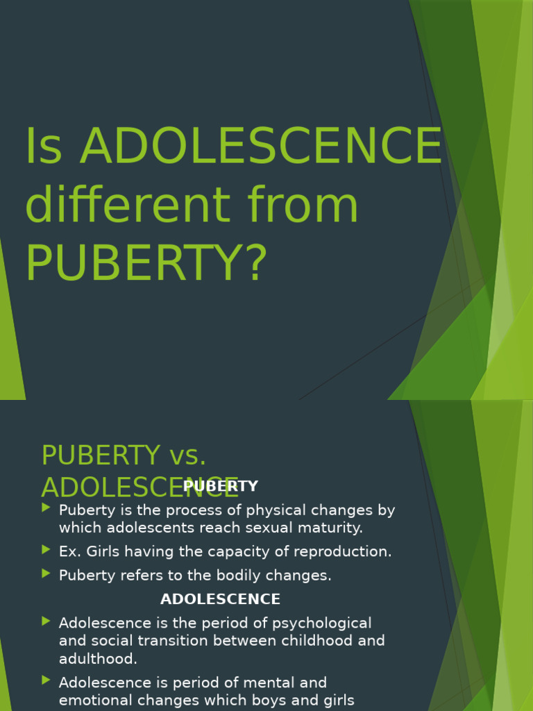 Puberty Adolescence | PDF