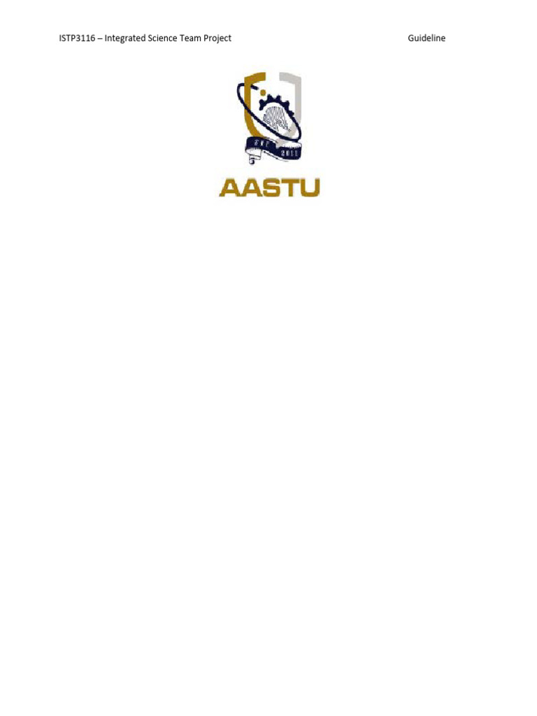 AASTU - ISTP Guide | PDF